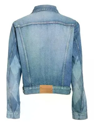 MASU Diamond-pattern Denim Jacket