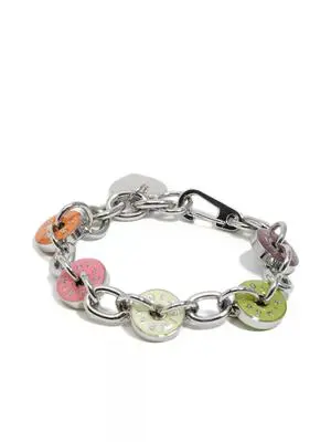 Bimba Y Lola Enamel Disc Chain Bracelet - Silver