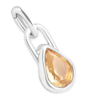 ASTRID & MIYU Rhodium-plated November Birthstone Charm - Silver