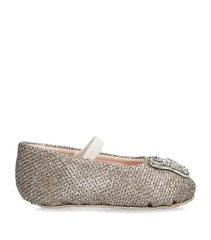 ARUNA SETH Metallic-thread Odette Ballet Flats