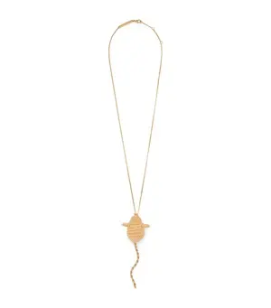 Loewe Mouse Pendant Necklace - Gold