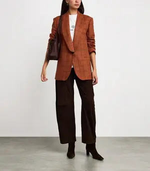 Max Mara Wool-blend Check Blazer