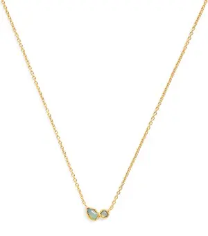 ASTRID & MIYU Opal Charm Necklace - Gold