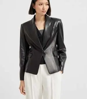 Brunello Cucinelli Nappa Leather Blazer