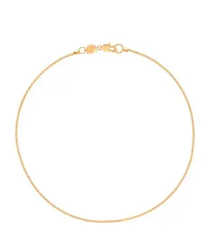 ASTRID & MIYU Plated Box Chain Anklet - Gold