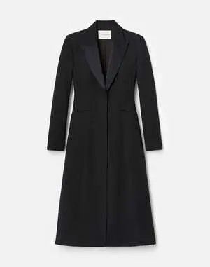 Lafayette 148 New York Wool-silk Crepe Tuxedo Coat