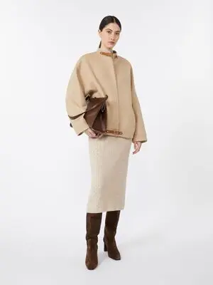 Max Mara Cashmere, Camel, And Silk Bomber Jacket