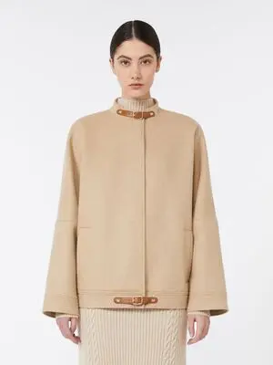 Max Mara Cashmere, Camel, And Silk Bomber Jacket