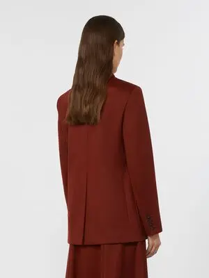 Max Mara Camel Drap Zibeline Blazer - Raspberry