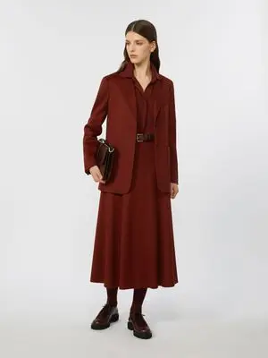 Max Mara Camel Drap Zibeline Blazer - Raspberry