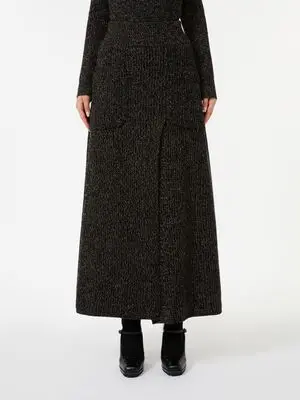 Max Mara Ribbed Wool And Cashmere Flared Skirt