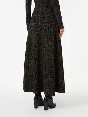Max Mara Ribbed Wool And Cashmere Flared Skirt