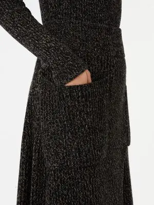 Max Mara Ribbed Wool And Cashmere Flared Skirt