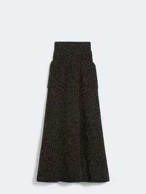 Max Mara Ribbed Wool And Cashmere Flared Skirt