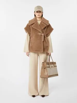 Max Mara Alpaca And Cashmere Teddy Cape