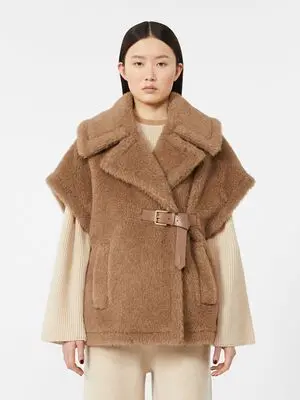 Max Mara Alpaca And Cashmere Teddy Cape