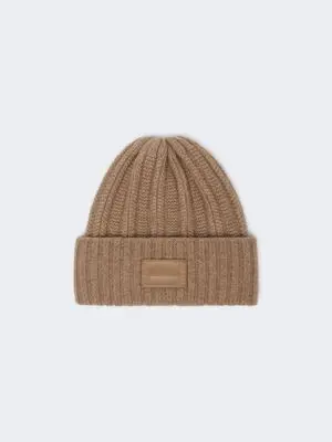 Max Mara Cashmere Fisherman Beanie - Beige