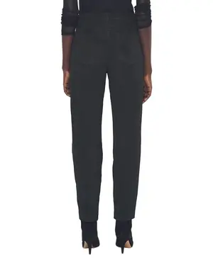 AS By DF Cindy Supersuede Slim Leather Jeans - Black