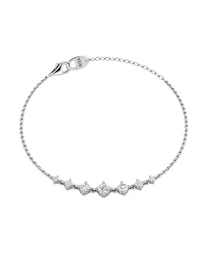 VRAI Petite Linked Tennis Bracelet With Round Brilliant Lab-created Diamonds - White Gold