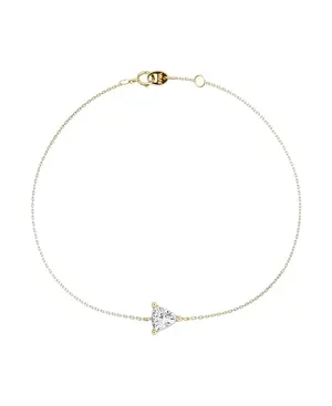 VRAI Petite Solitaire Trillion Lab Grown Diamond Bracelet - Gold