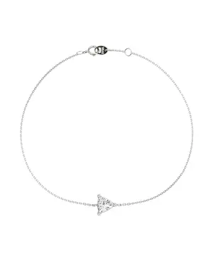 VRAI Petite Solitaire Trillion Lab Grown Diamond Bracelet - White