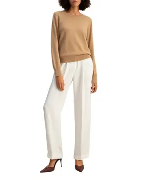 Lilysilk Baby Cashmere Crewneck Sweater - Camel