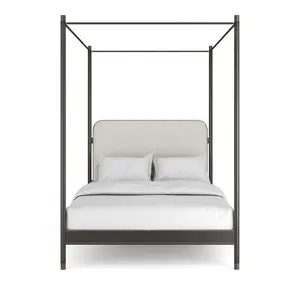 CARACOLE Campaign Bed With Canopy, Queen