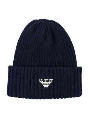 Emporio Armani Ribbed Wool Beanie - Ub102