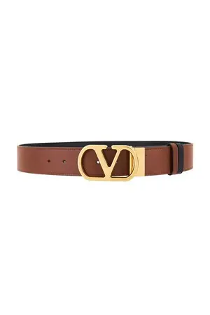 Valentino Garavani Reversible Belt - Deep Caramel & Nero