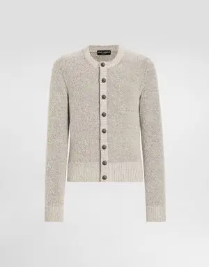 Dolce & Gabbana Wool And Cashmere Cardigan With Buttons - Grey