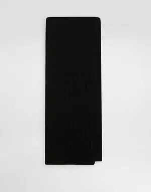 Dolce & Gabbana Wool And Cashmere Knitted Scarf - Black
