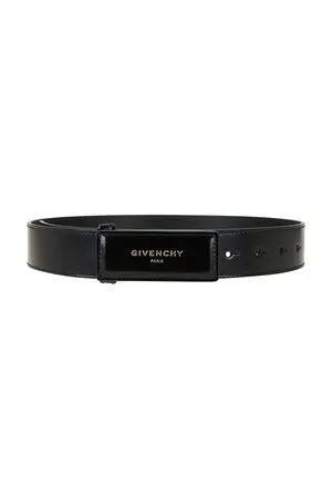 Givenchy Logo Leather Belt - Black