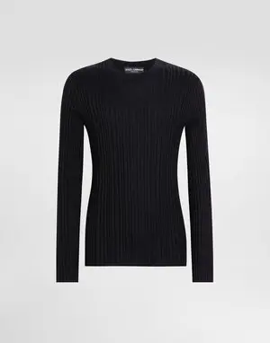 Dolce & Gabbana Silk And Cotton Pullover - Black