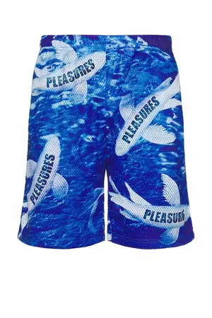 PLEASURES Koi Mesh Shorts - Blue
