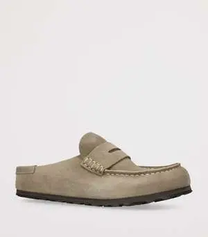 BIRKENSTOCK Suede Naples Wrapped Clogs - Brown