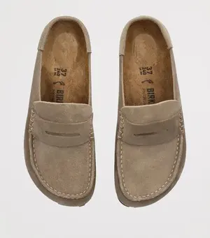 BIRKENSTOCK Suede Naples Wrapped Clogs - Brown