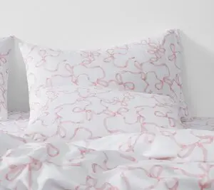 TRULY SOFT Printed Bow 3 Piece King Comforter S Et