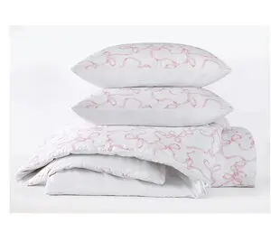 TRULY SOFT Printed Bow 3 Piece Full/queen Duvet Set