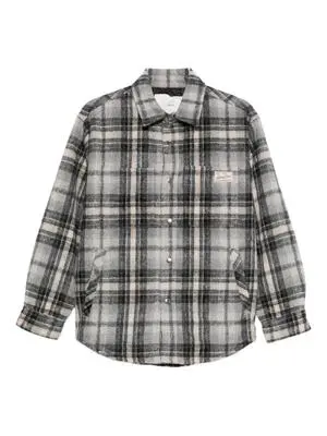 DUNST Flannel Checked Shirt - Grey