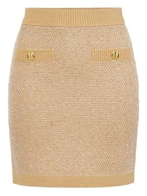 ELISABETTA FRANCHI Elisabetta Franchi Knitted Mini Skirt With Sequins