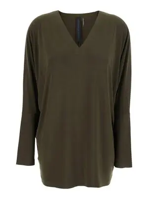 Norma Kamali Top With V-Neck - Green