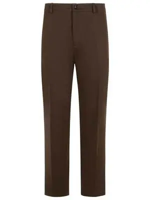 Burberry Cotton Trousers - Brown