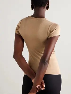 Eterne Stretch-modal Jersey T-shirt - Brown