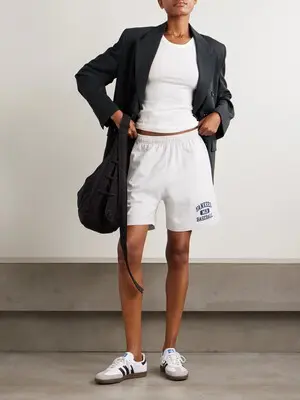 Sporty & Rich New York Yankees Gym Cotton-jersey Shorts