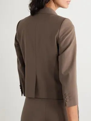 Dries Van Noten Cropped Crepe Blazer