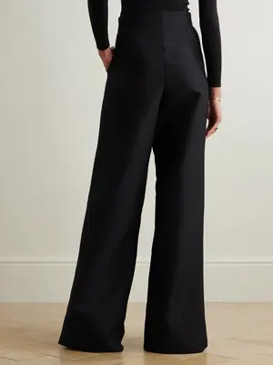 Maticevski Rival Wool And Silk-blend Wide-leg Pants