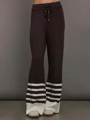Women's Striped Flared Sweatpants