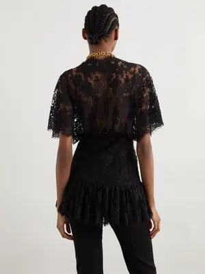 Chloé Cotton-blend Lace Mini Dress