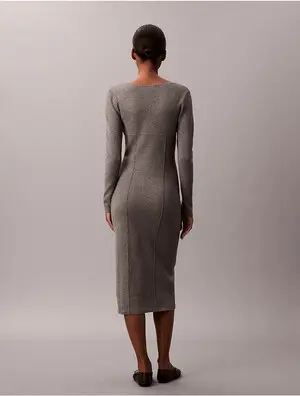 Calvin Klein Tech Knit Slim Midi Dress
