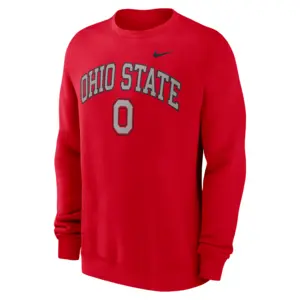 Nike Ohio State Arch College Pullover Crew Red
